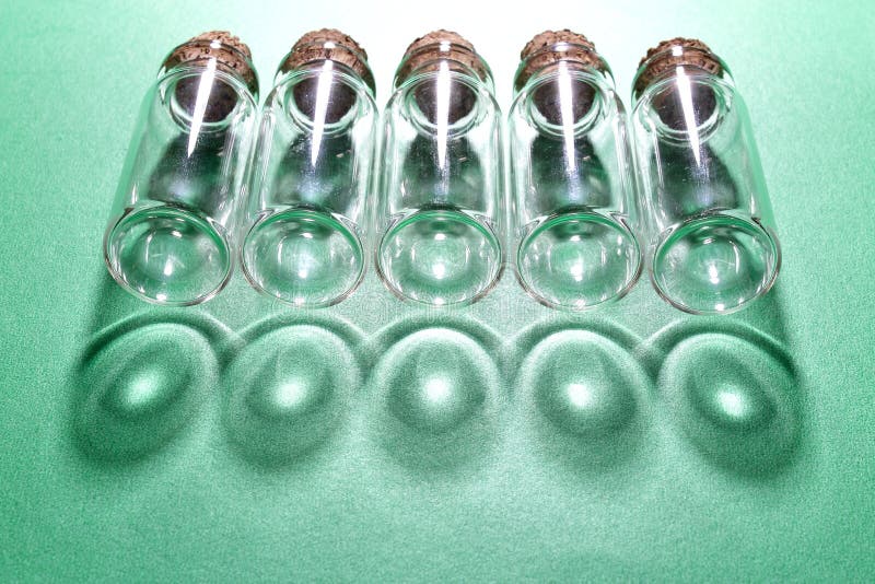 Glass Bottles and Reflections Stock Image - Image of process, buying ...