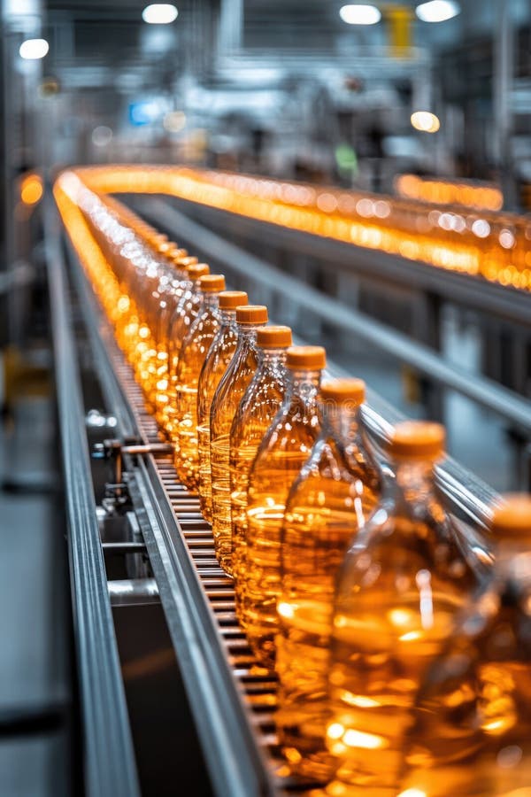Glass Bottling, an Automated Assembly Line Efficiently Processes Glass ...
