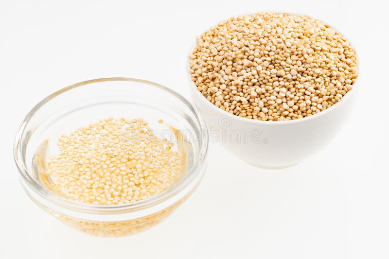Glass Bowl with Quinoa Seeds Mixed with Water - Chenopodium Quinoa ...