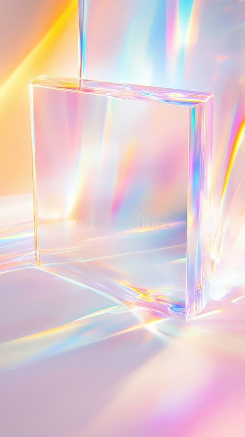 Glass Bowl Reflecting Light with Soft Pastel Glow, Casting Delicate ...