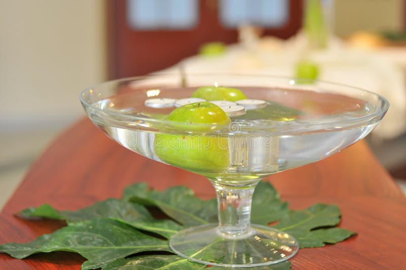 Glass bowl on table stock photo. Image of bowl, green - 5323864