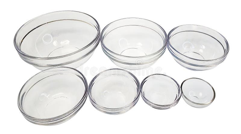 Glass Bowls that are Stackable Stock Image - Image of bowl, round ...