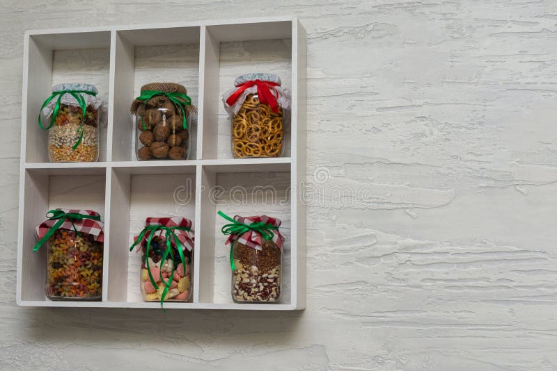 Glass Boxes and Jars with Shelf-stable Food Storage Concept Stock Image ...