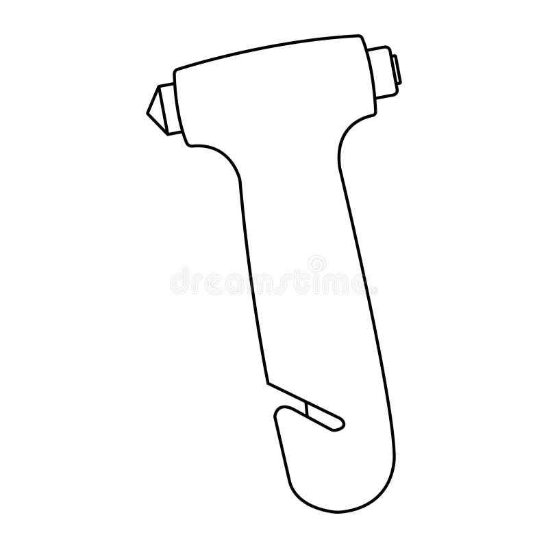 Glass breaker icon stock vector. Illustration of safety - 288587589