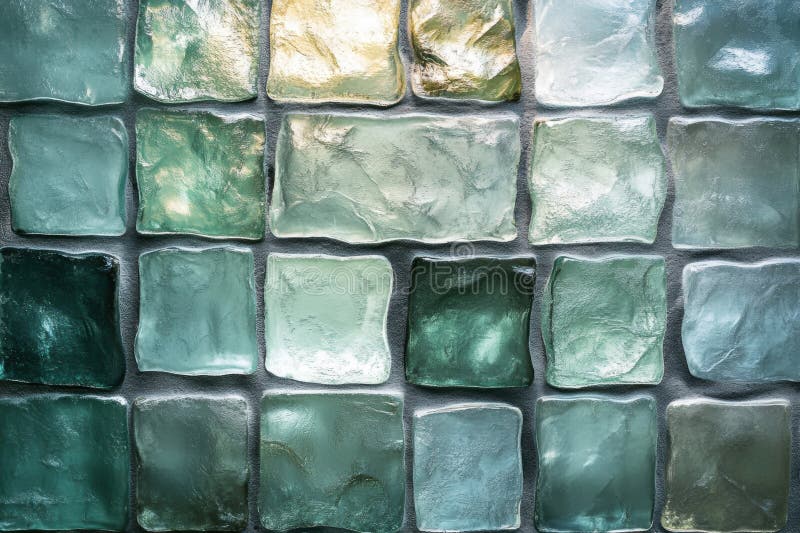 Glass Brick Mosaic Feature Wall Enhances Interior Design with Texture ...