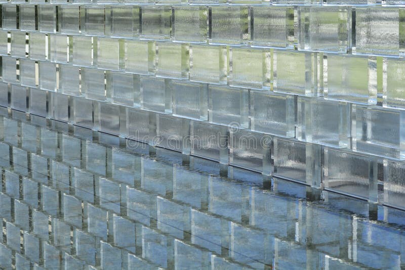 Glass brick wall stock image. Image of pattern, architecture - 255719607