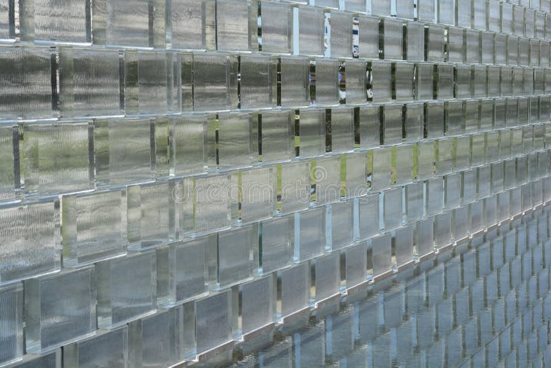 Glass brick wall stock photo. Image of surfface, wall - 256529510