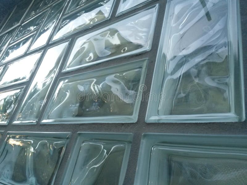 Glass Bricks and Detailed Reflection Stock Photo - Image of ...