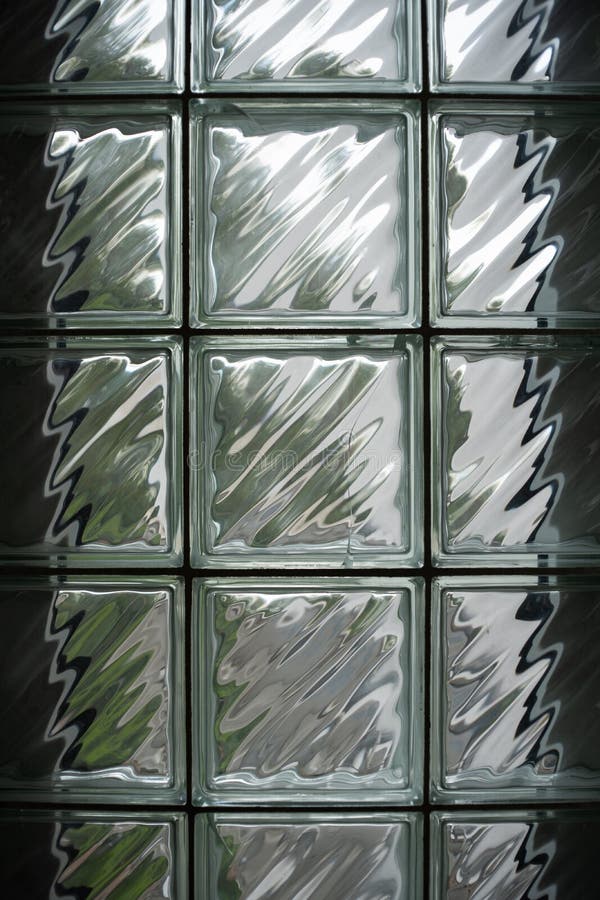 Glass Bricks Insert Panel Decoration Inside House Wall Vertical Shot ...