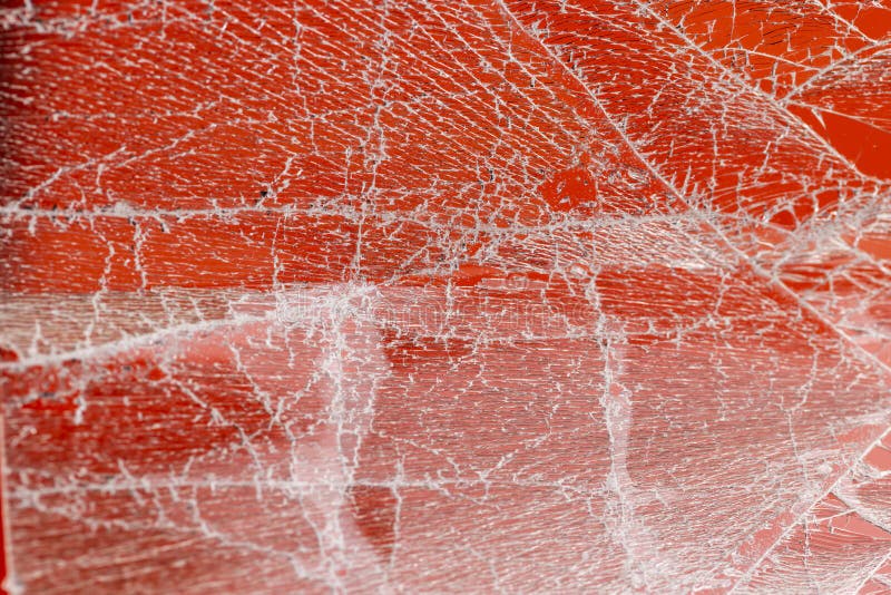 Glass Broken into a Large Number of Pieces and Cracks Stock Photo ...