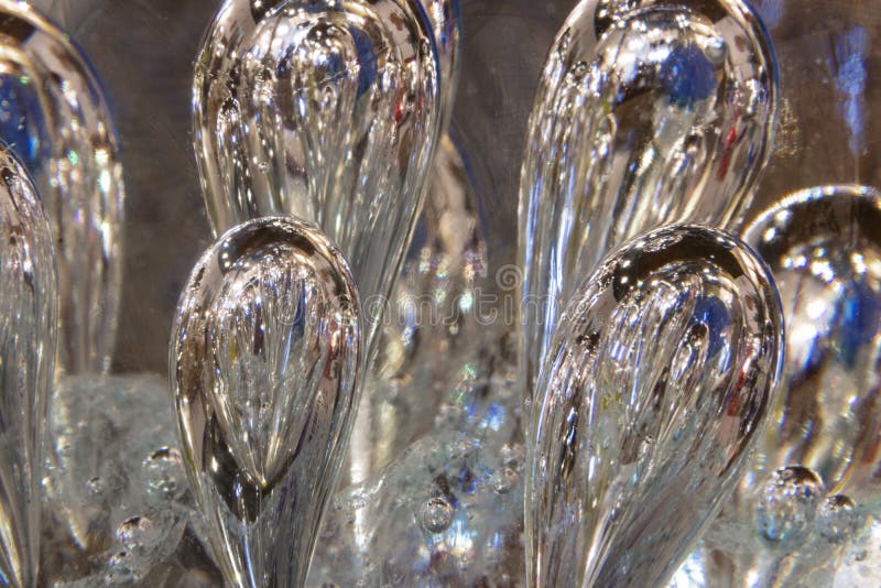 Glass Bubble Abstract. Colorful Bubbles Ensconced in Glass for ...