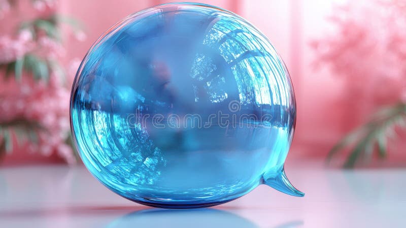Glass Bubble with Reflection on Floor. Stock Illustration ...