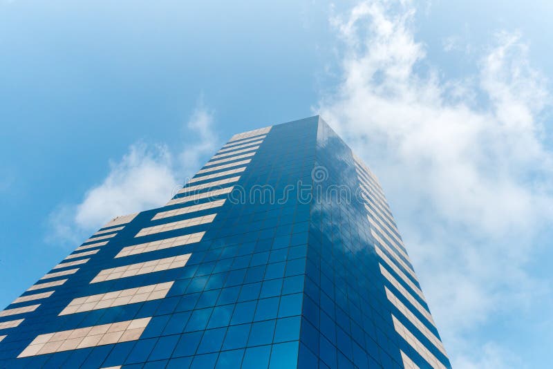 Glass building and Cloud stock photo. Image of corridor - 69466578