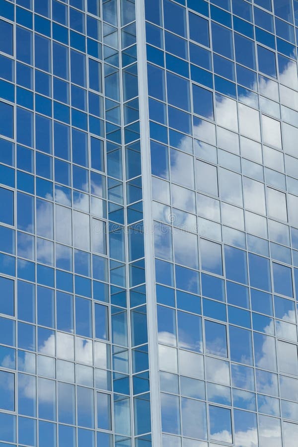 Glass Building with Cloud Reflections Stock Image - Image of blue ...
