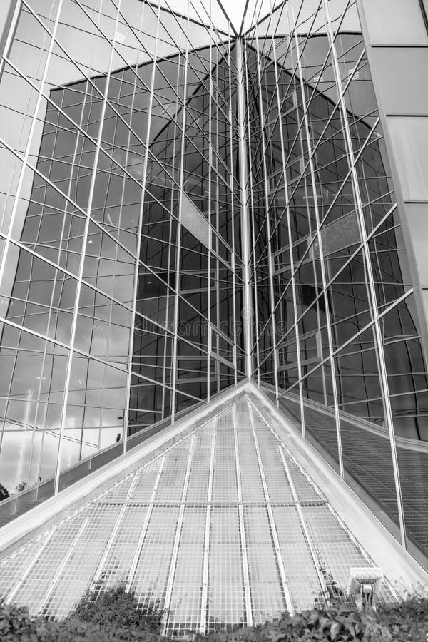 Glass Corner of the Building Stock Image - Image of side, architectural ...
