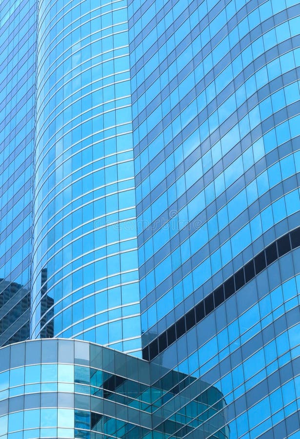 Glass Building Design Construction with Evening Stock Image - Image of ...