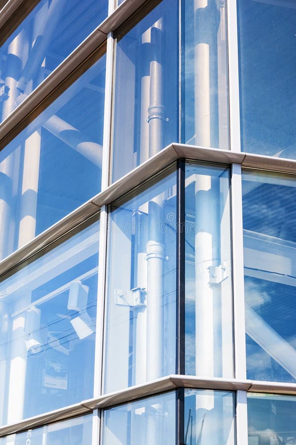 Glass building facilities stock image. Image of pipes - 43414639