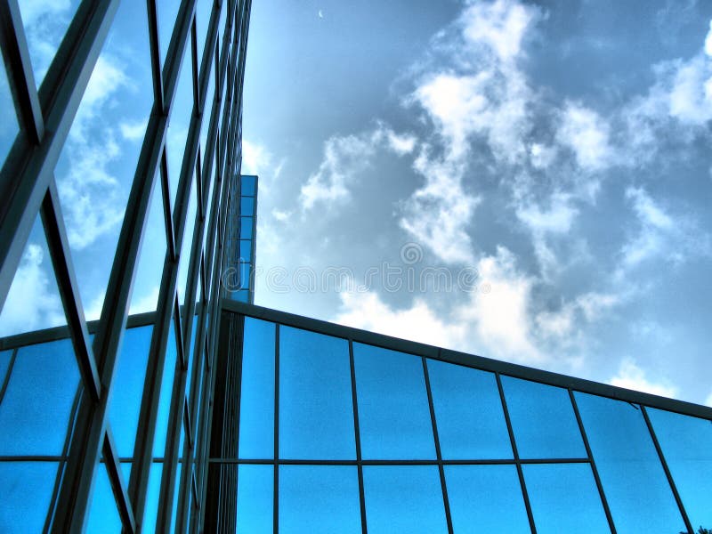 Glass Building Reflecting Sky Stock Image - Image of outside, mirror ...