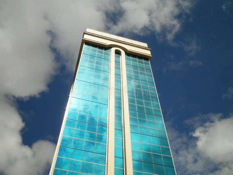 Glass Building Sky Reflection Stock Photo - Image of development ...