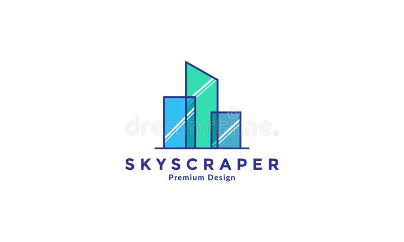 Glass Building Skyscraper Logo Vector Symbol Icon Design Illustration ...
