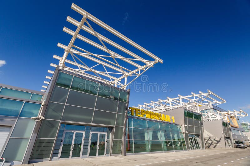 Glass Building of Terminal in the Airport Stock Image - Image of ...