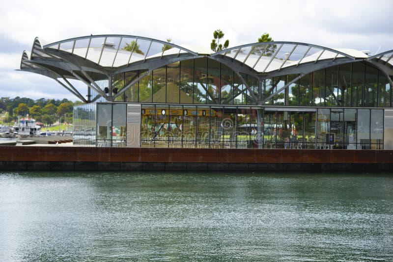 Glass building on water stock photo. Image of straight - 97439424