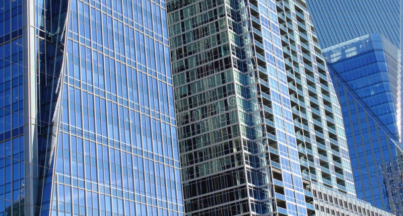Glass Buildings in the City. Stock Photo - Image of geometric ...