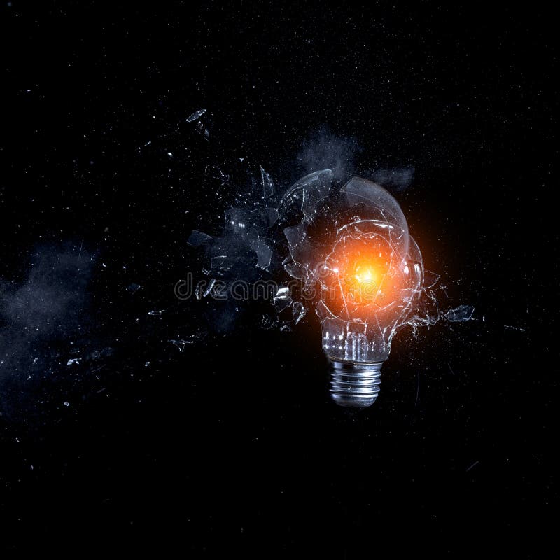 Glass bulb explosion stock photo. Image of blast, damage - 100649728