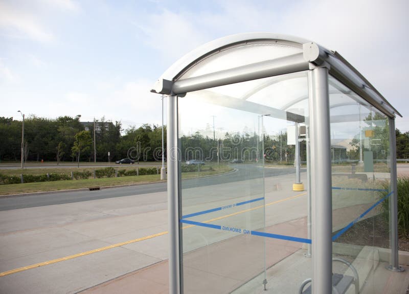 Glass bus stop stock image. Image of modern, stop, blank - 97312989