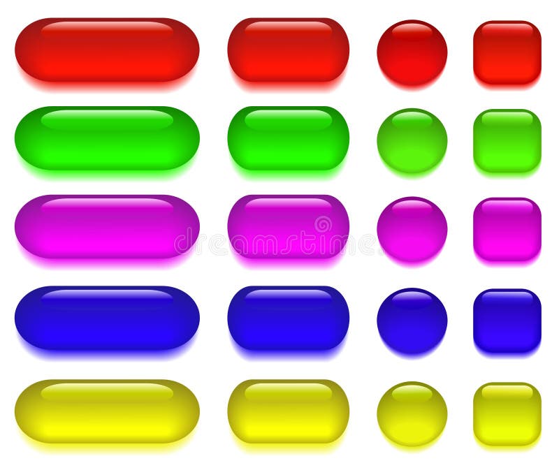 Metal buttons. [Vector] stock vector. Illustration of light - 3780679