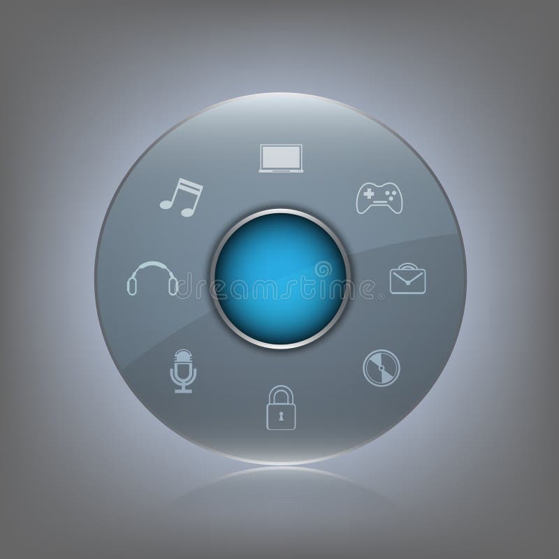 On and Off Switch Toggle Buttons with Green and Red Lights. Vector ...