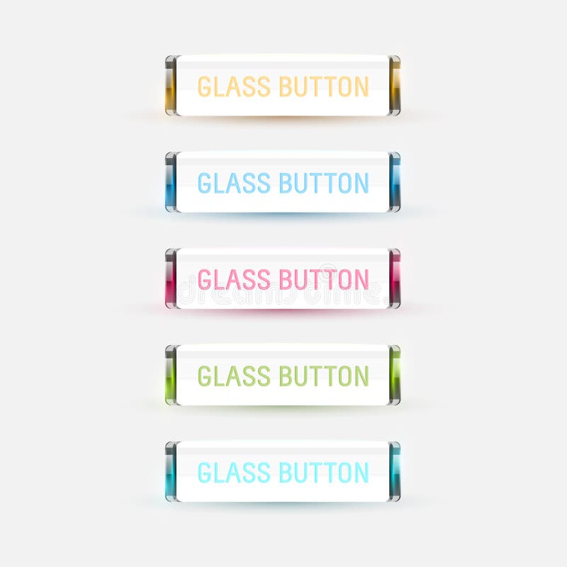 Glass Buttons stock vector. Illustration of display, rectangular - 29005280