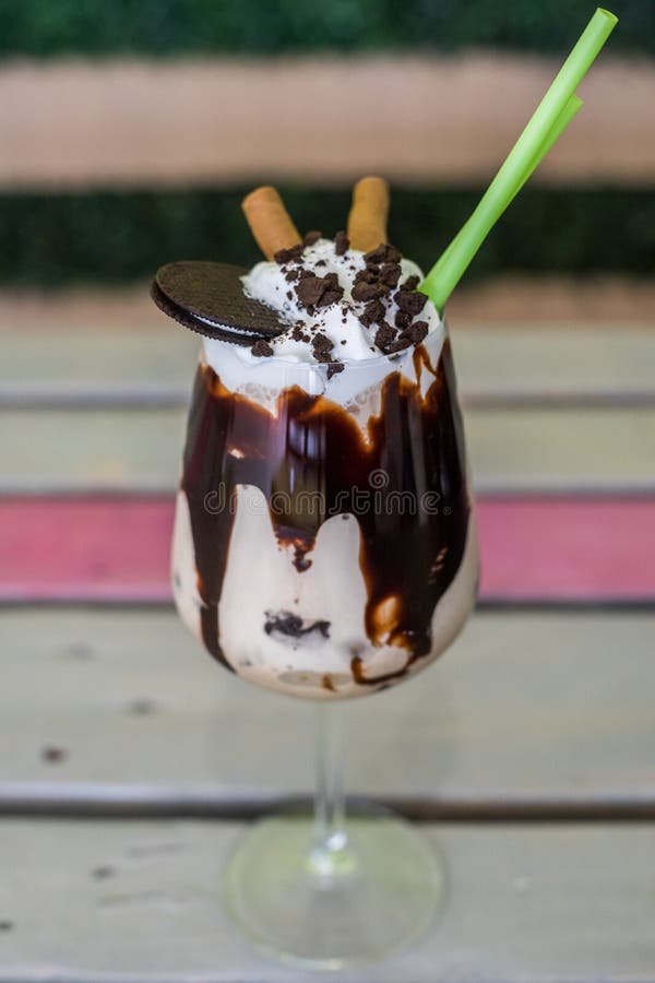 Glass with Cafe Frappe stock photo. Image of coffee - 224565392