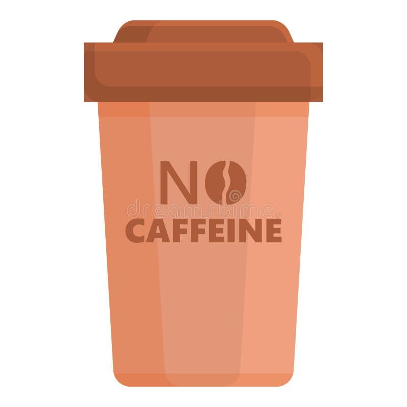 Glass Caffeine Free Icon, Cartoon Style Stock Vector - Illustration of ...