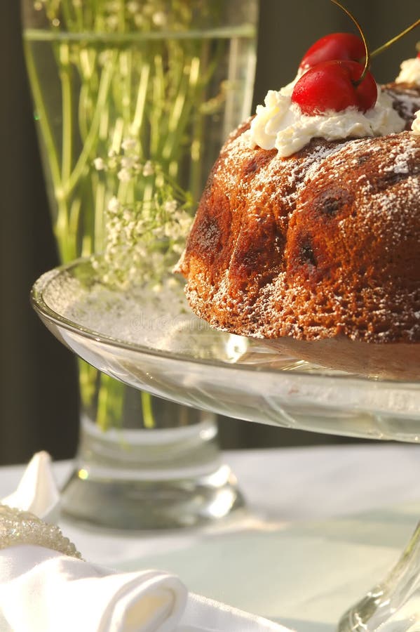 Glass and cake stock image. Image of cherry, cream, partial - 820081