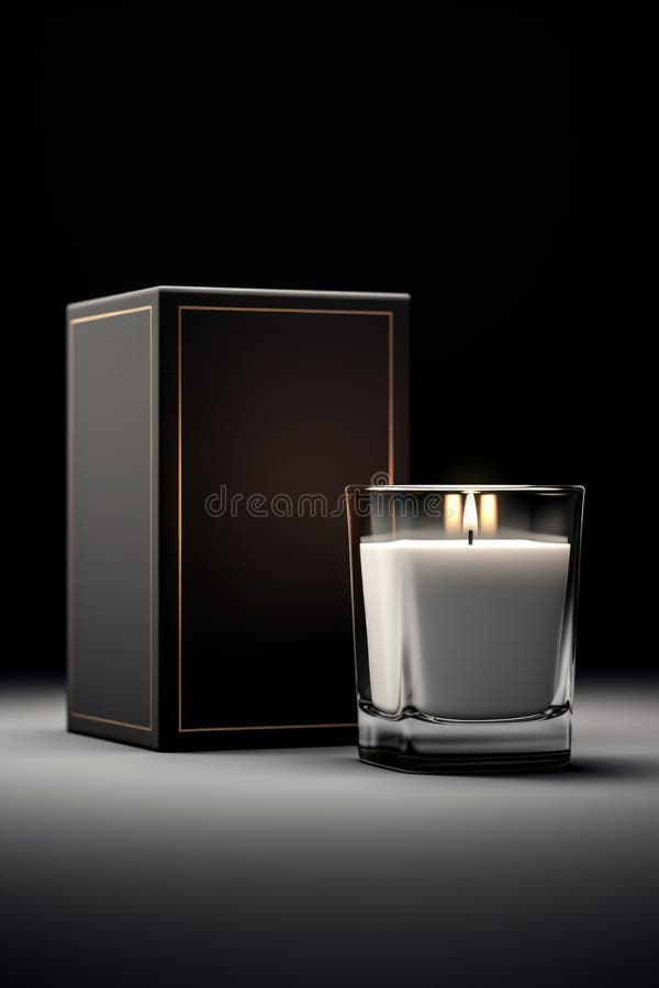 Glass Candle Next to Box stock image. Image of furniture - 373522145