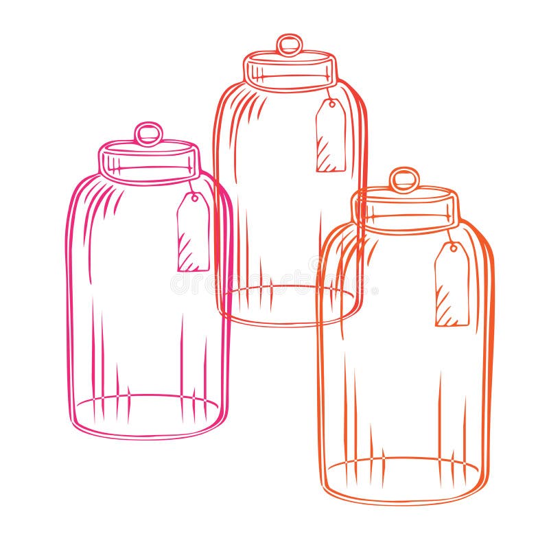 Glass candy jar stock illustration. Illustration of doodle - 63302442