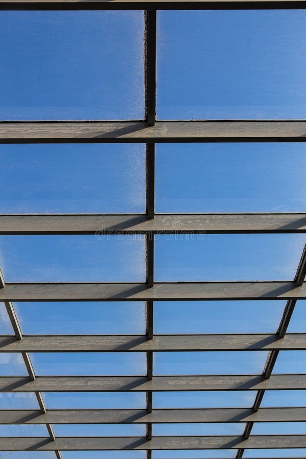 Glass Canopy on Metal Frame. Stock Image - Image of canopy, abstract ...