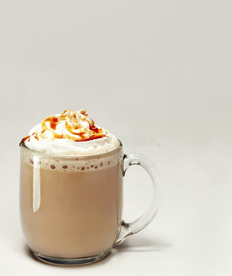 Glass of caramel mocha stock photo. Image of whipped - 20549376