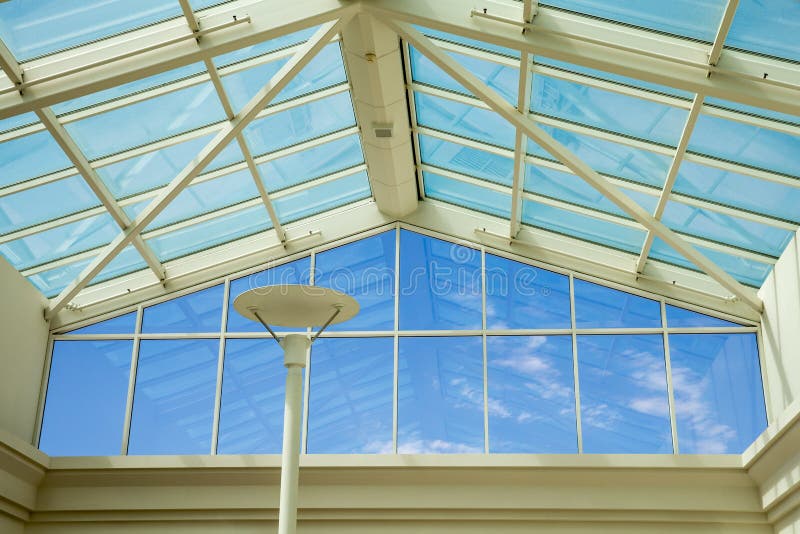 Glass Ceiling - Blue Sky stock photo. Image of bright - 45887750