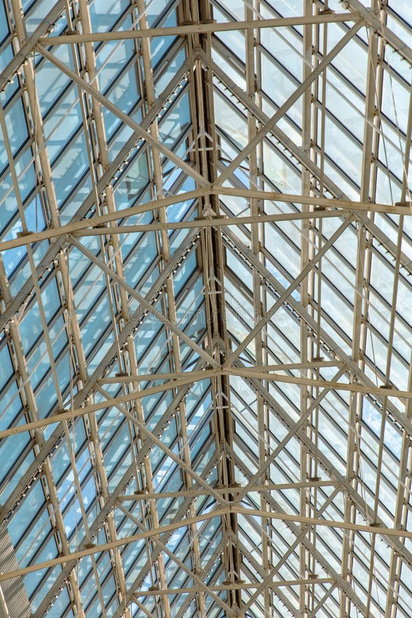 Glass Ceiling in the Building As an Abstract Background. Stock Image ...