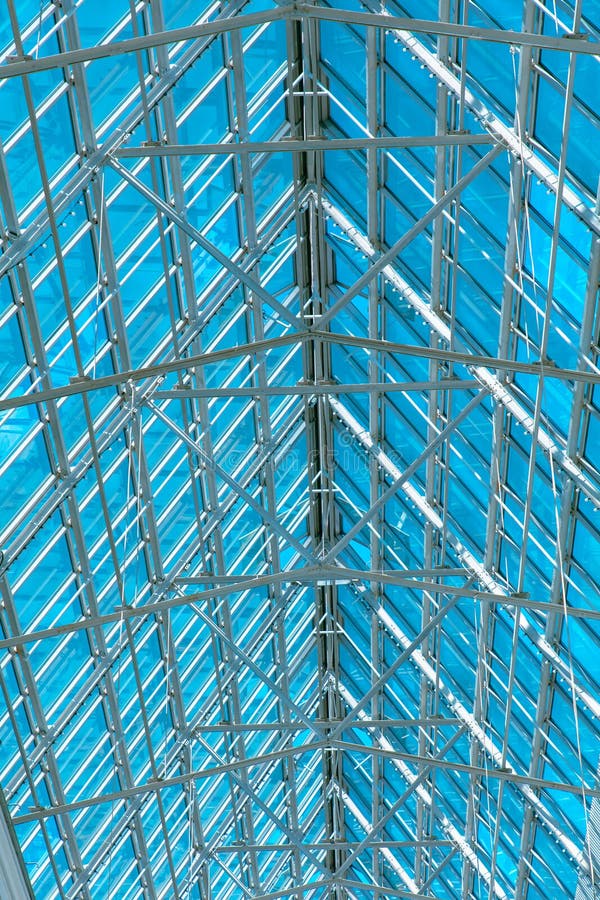 Glass Ceiling in the Building As an Abstract Background. Stock Photo ...