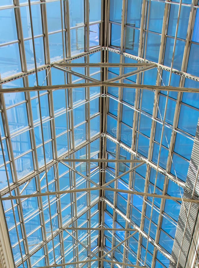 Glass Ceiling in the Building As an Abstract Background. Stock Photo ...