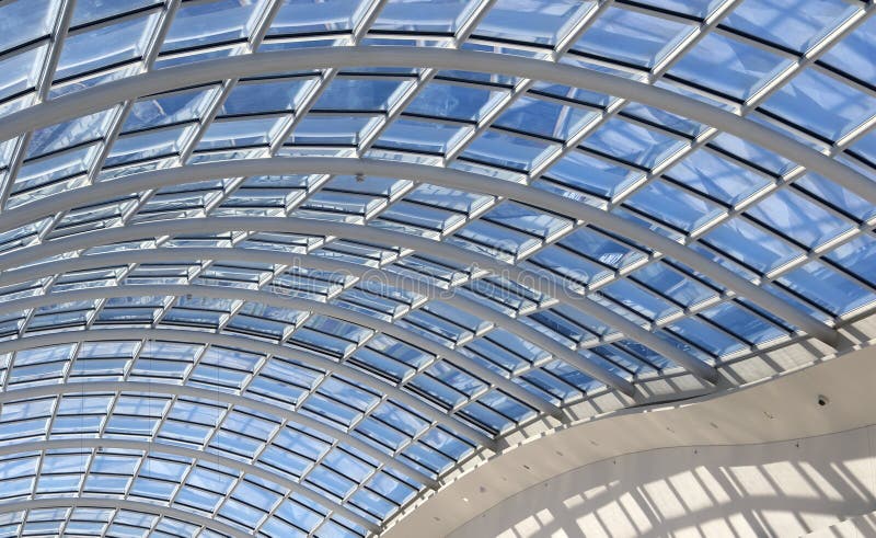 Glass Ceiling Modern Architecture Details Stock Image - Image of ...