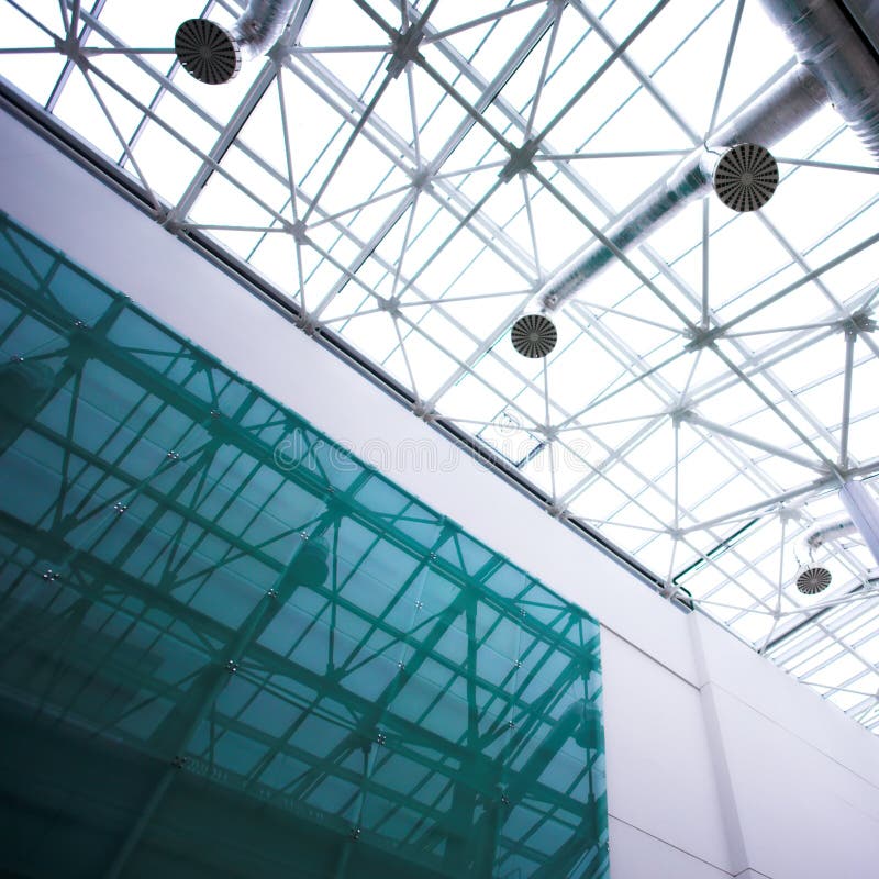 Glass ceiling in office stock image. Image of bank, geometric - 7849153