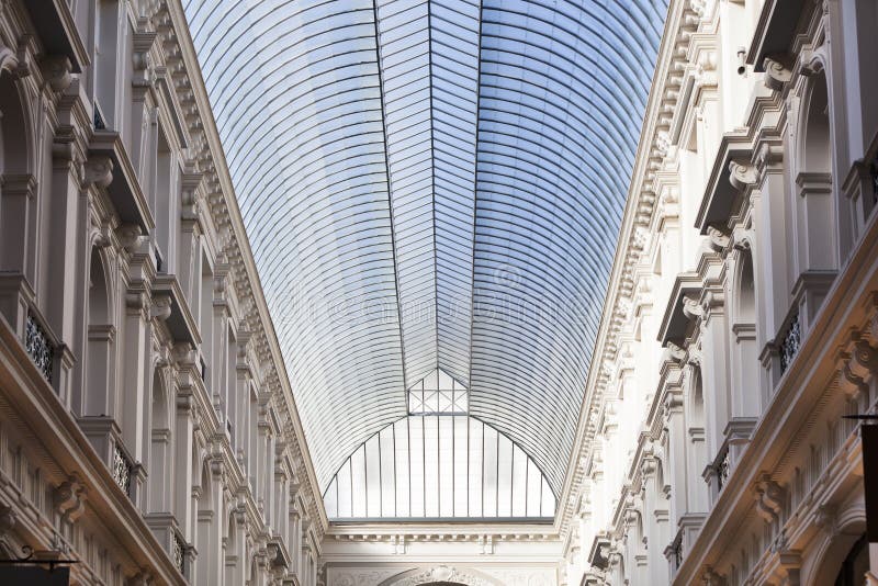 Glass Ceiling of Passage in the Hague Stock Image - Image of ...