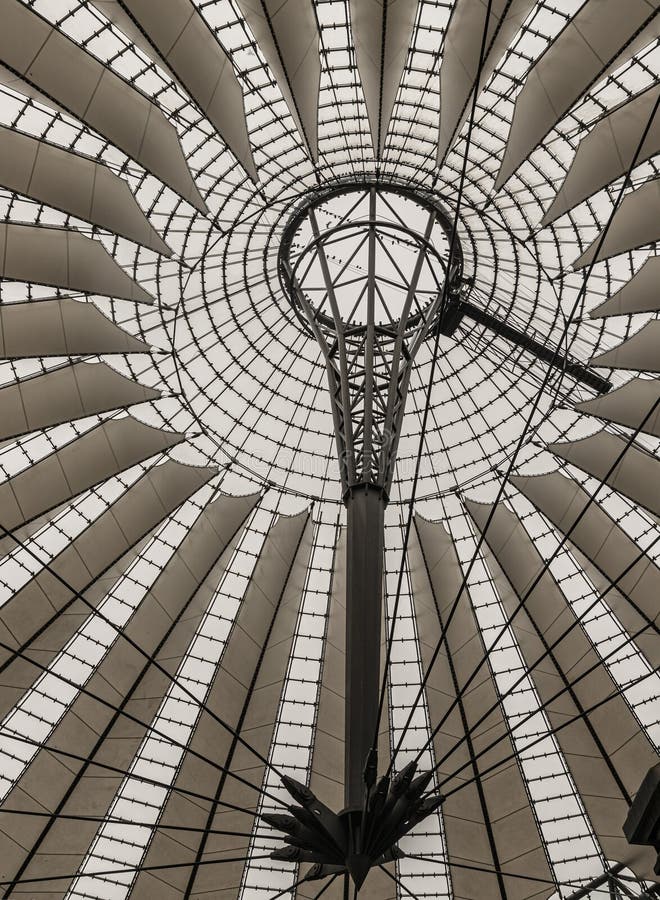 Glass Ceiling of the Sony Center is a Building Complex Located at the ...