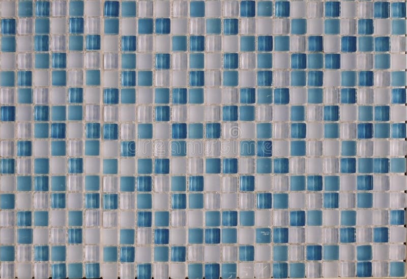 Glass Ceramic Multi-colored Tiles of White and Blue Elements Stock ...
