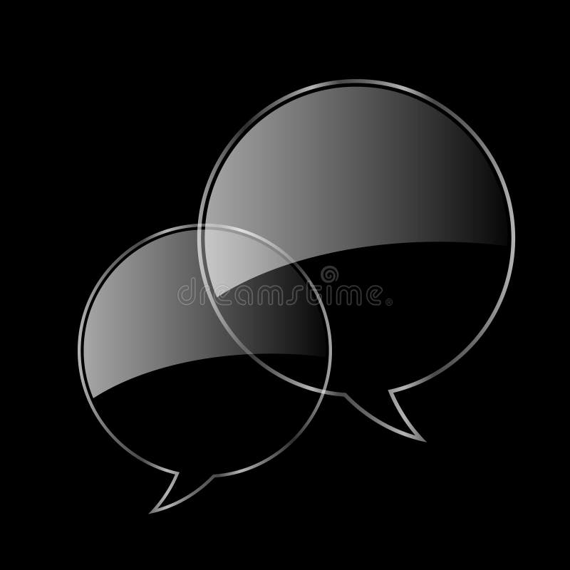 Glass Chat Transparent Icon, Collection Sign. Vector Stock Vector ...