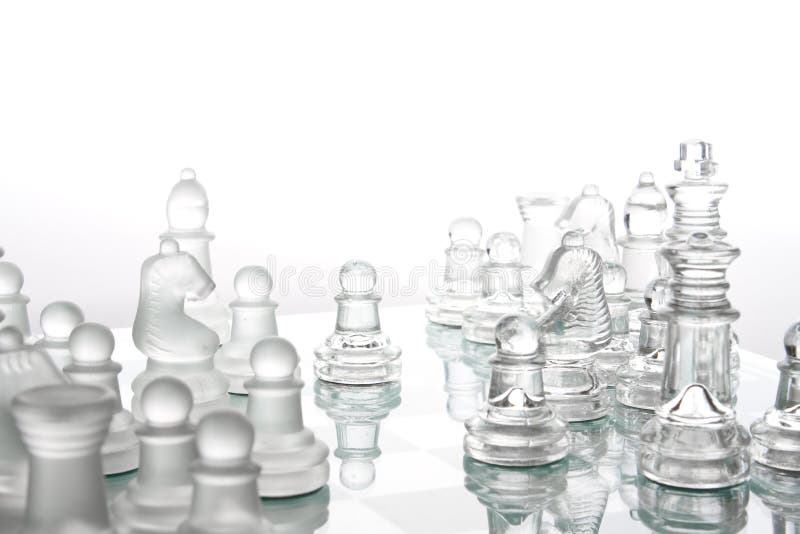 Glass chess stock image. Image of strategy, king, board - 1525935